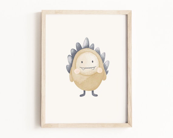 Alien Art Print Space Watercolor Painting Space Nursery - Etsy