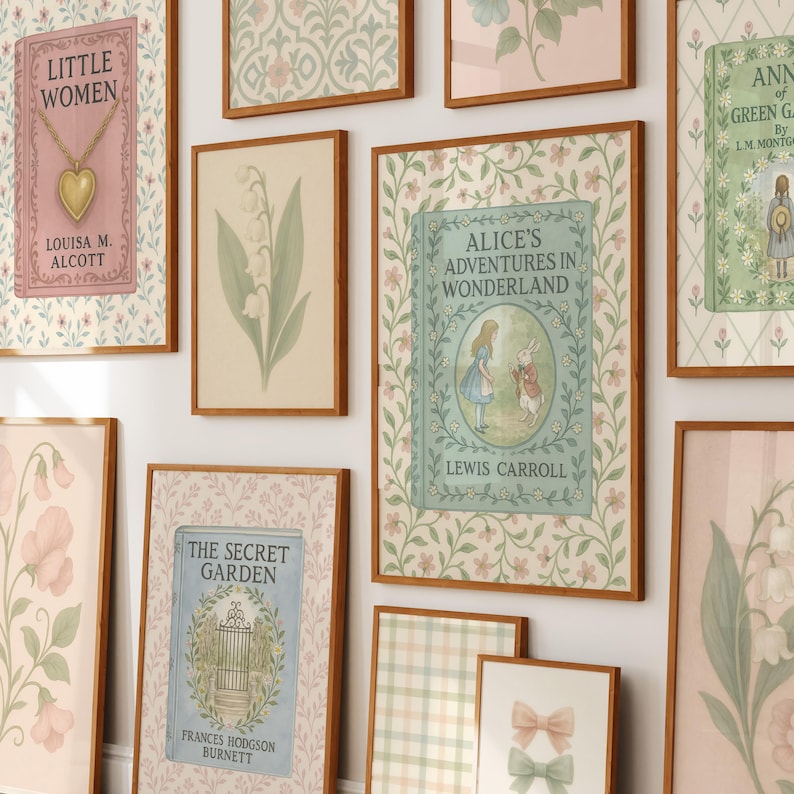 Classic Book Cover Prints | Literary Wall Art, Set of 45 (digital ...