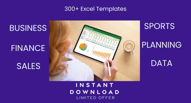 300 Editable Excel Templates for Your Business Limited Offer - Etsy