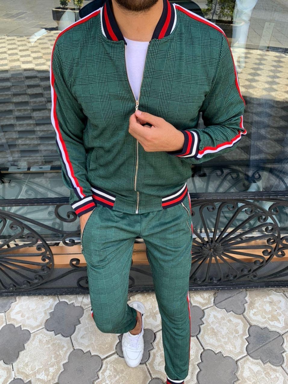 Mens Gentlemen Tracksuit Big Size,men's Sport and Casual Tracksuit Set ...