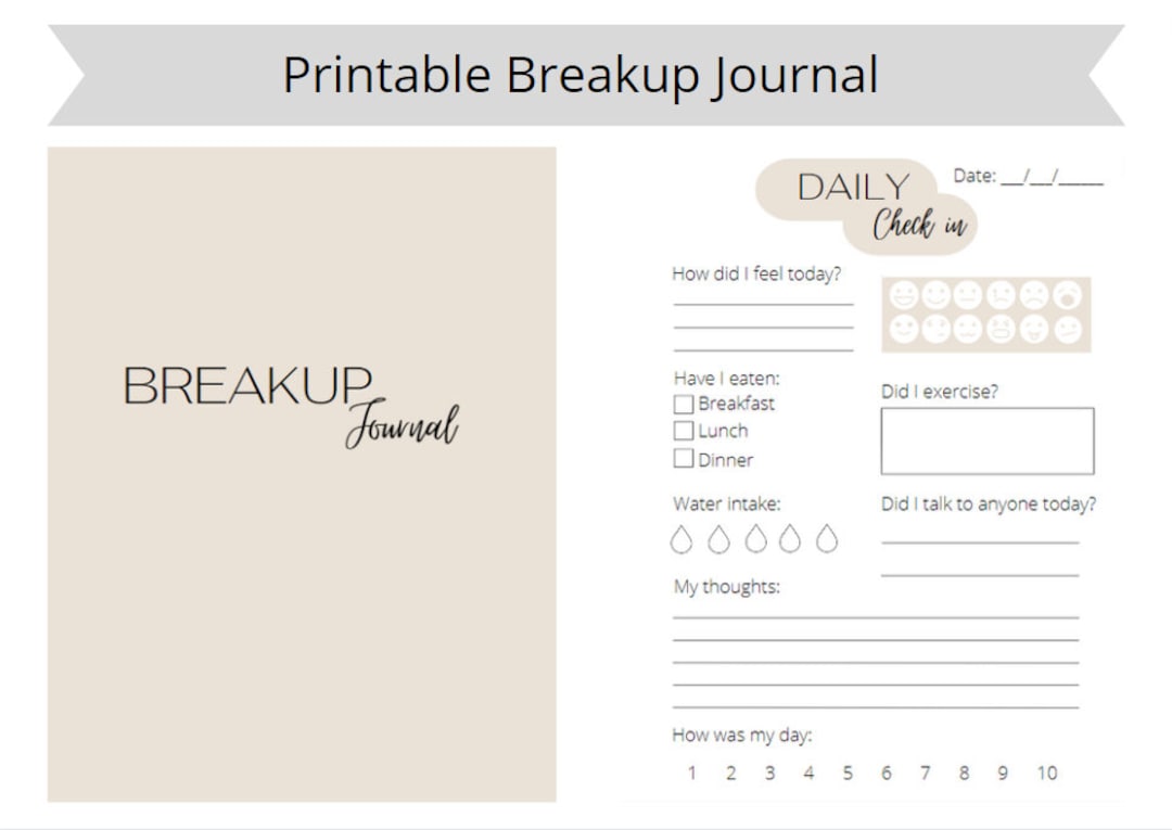 The Break up Journal | Digital Break up Journal - Etsy