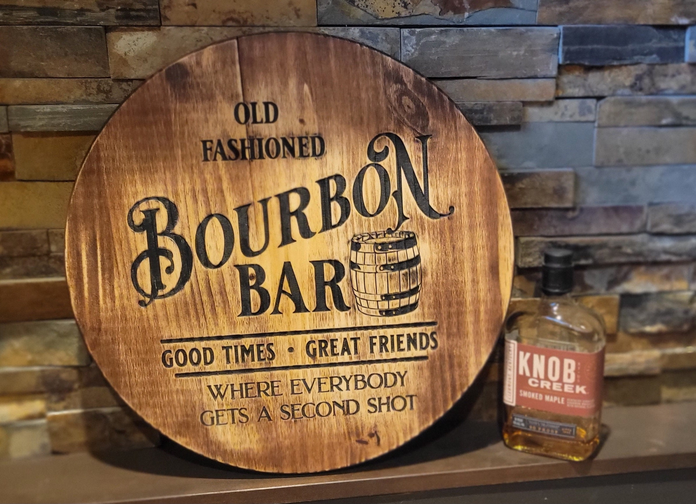 Bourbon Bar Wall Sign - Etsy
