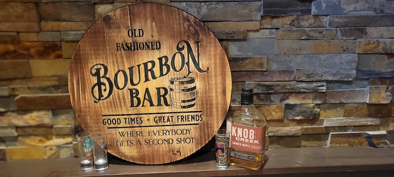 Bourbon Bar Wall Sign - Etsy