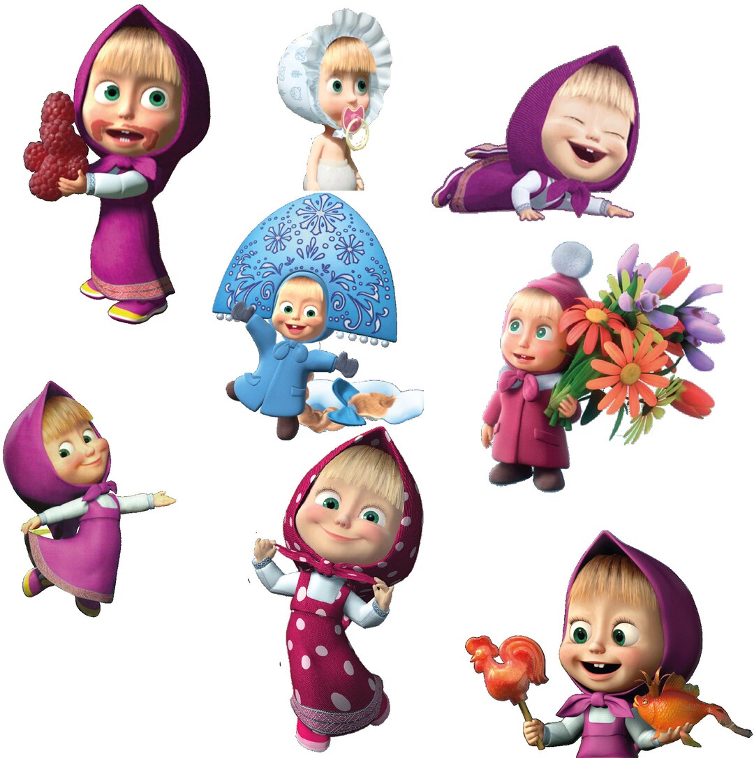 Masha Svg Stickers Svg Png Eps Svg Dfx Digital - Etsy
