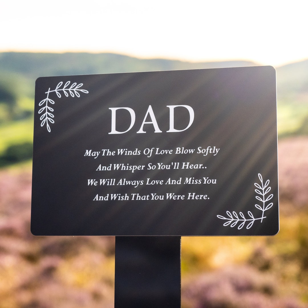 Dad Memorial Grave Ornament Marker Plaque With Ground Stake Father ...
