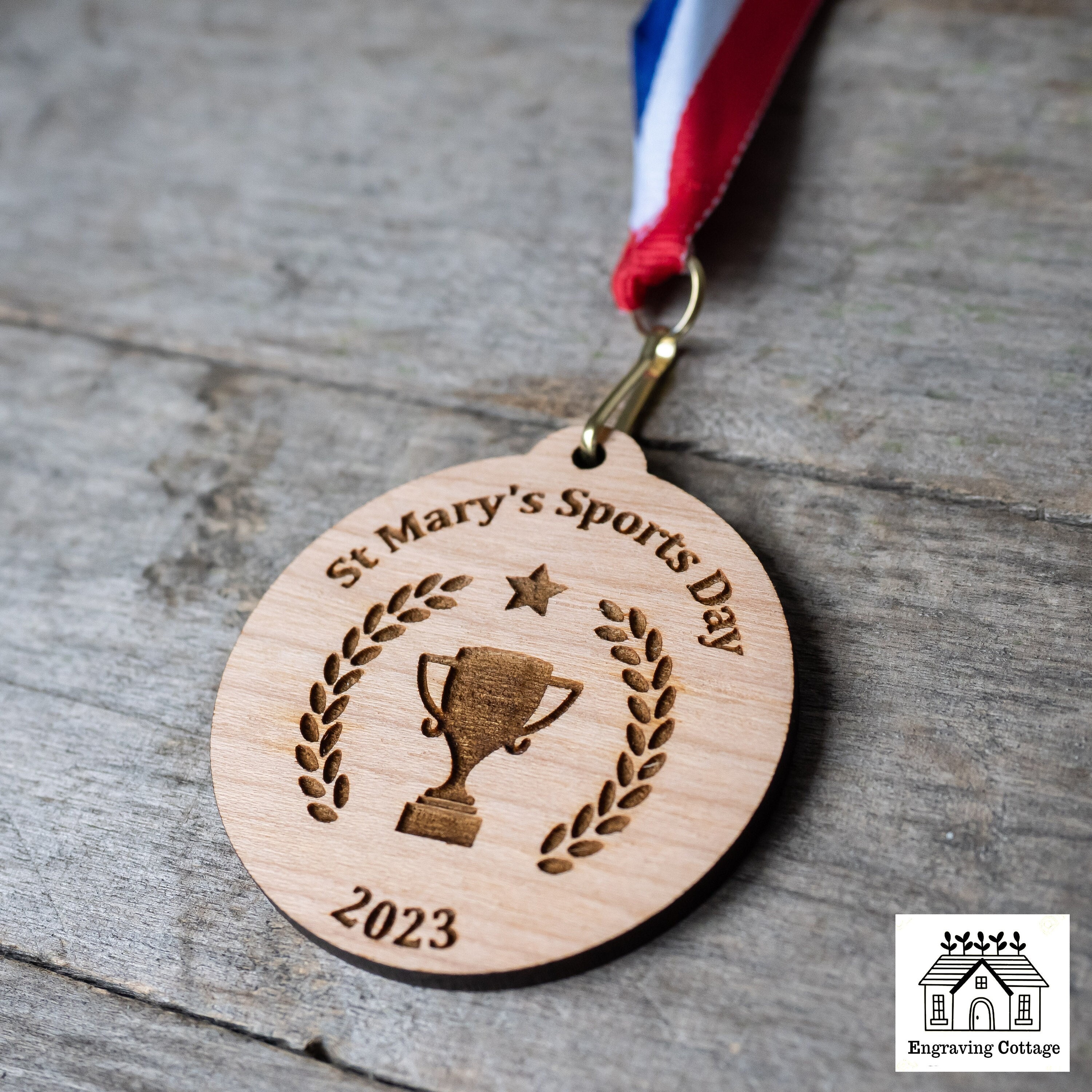 Running Imp Wooden Medals
