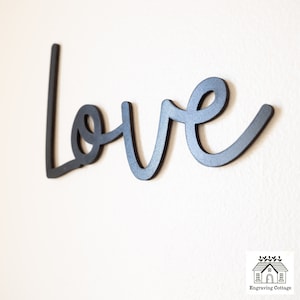 Love You Bye Wooden Script Sign Entryway Hallway Sign Letters Painted ...