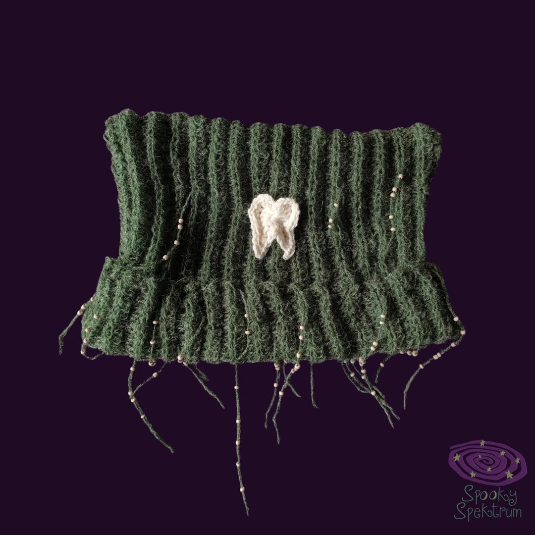 Tooth Fairy Cat Beanie, Handmade Crochet Hat, Alternative - Etsy