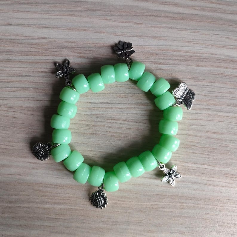 Kandi Bracelet Bundle - Nature Inspired Pastel Bracelets - Etsy