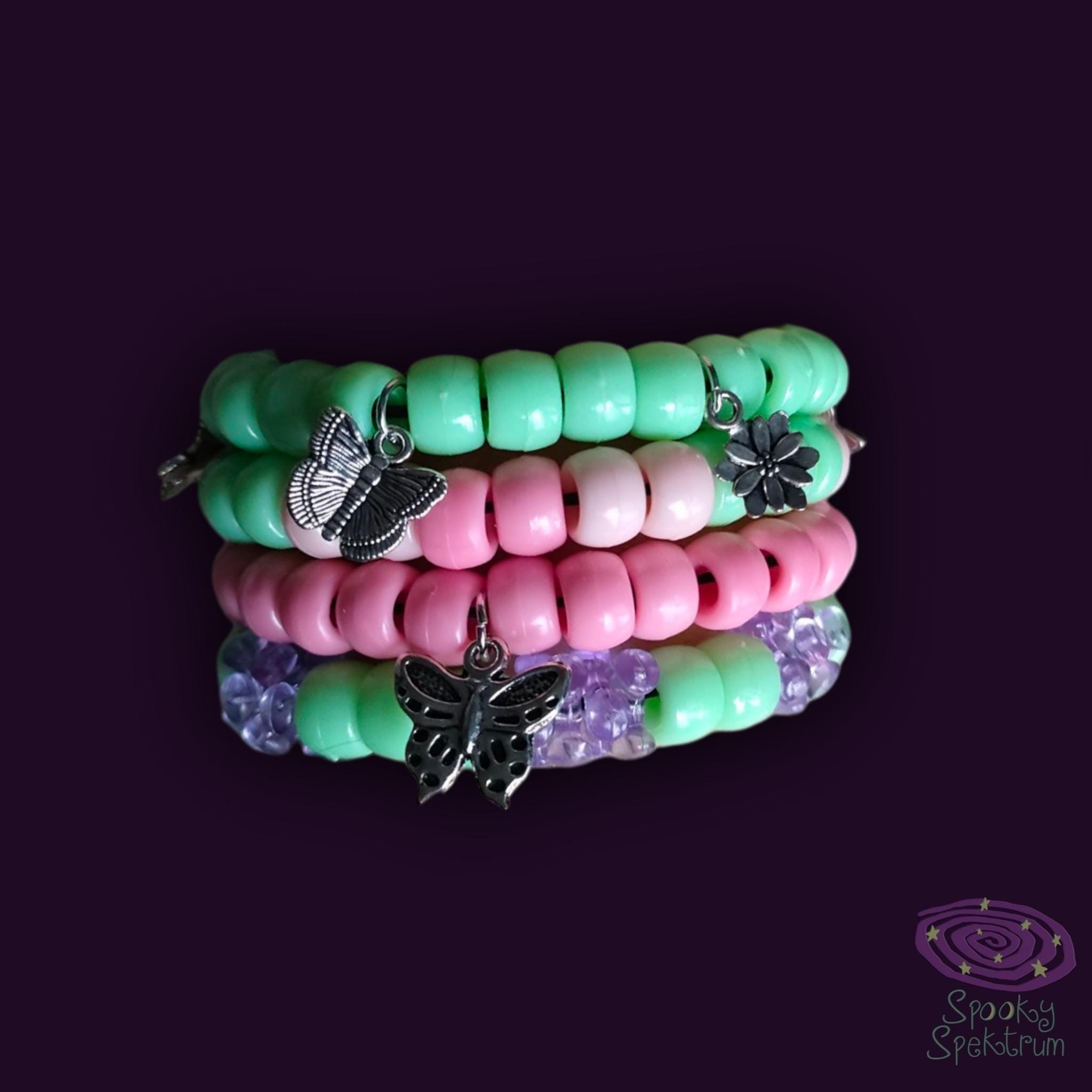 Kandi Bracelet Bundle - Nature Inspired Pastel Bracelets - Etsy
