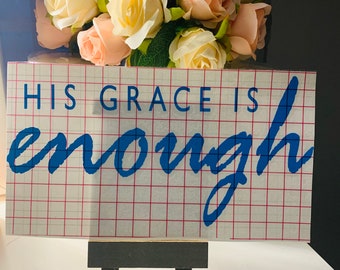 His Grace is Enough Decal | Vinyl Transfer Decal | DIY Decal | Car ...