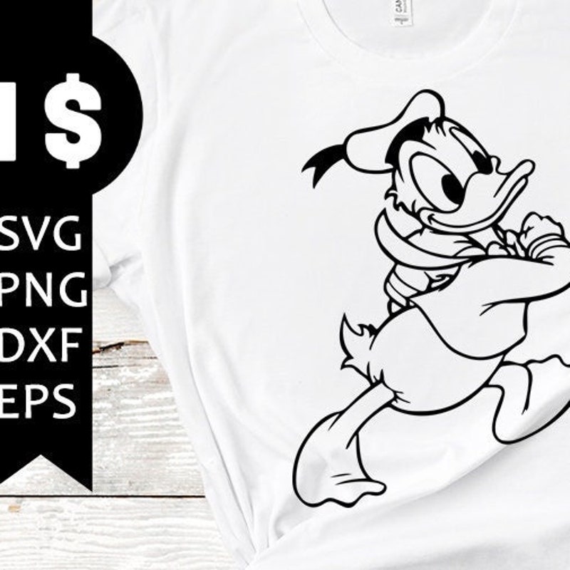 Donald Duck Svg - Etsy