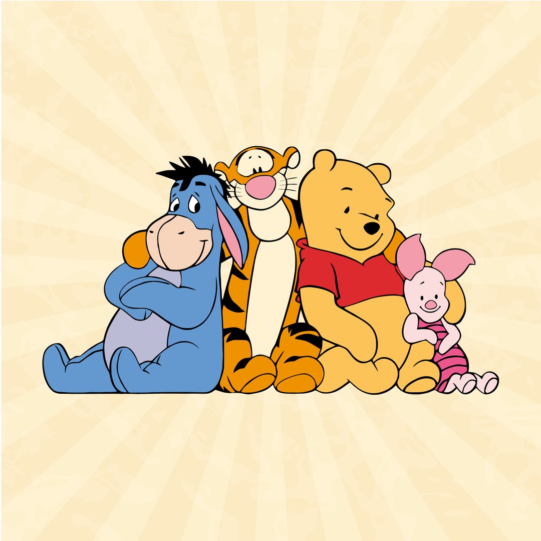 Winnie the Pooh With Friends Svg, Piglet Svg, Eeyore Svg, Tigger Svg ...