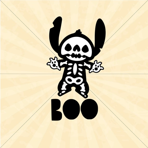 Boo Stitch Svg Halloween Svg Skeleton Svg - Etsy