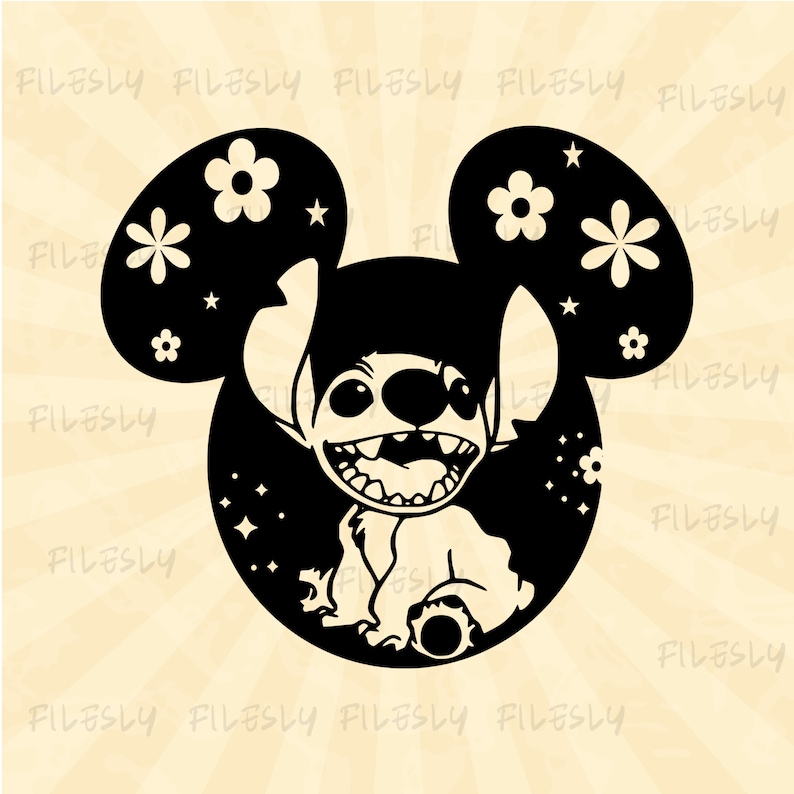 Stitch Svg, Stitch Silhouette Svg, Mickey Head Svg, Stitch Svg, Mouse ...