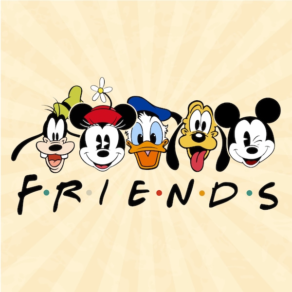 Mickey With Friends Svg - Etsy