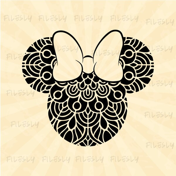 Minnie Mandala Svg - Etsy