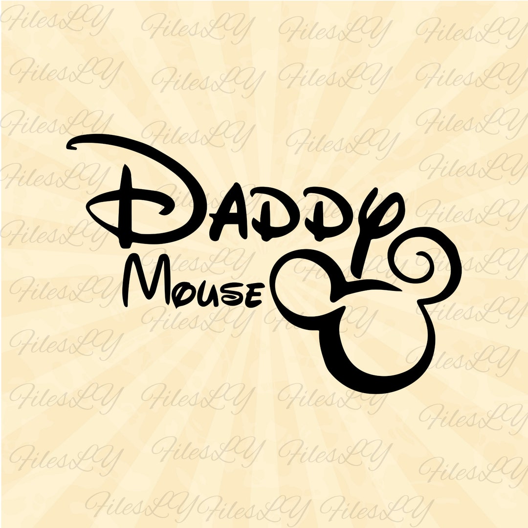 Daddy Mouse Svg, Papa Mouse Svg, Daddy Svg, Mouse Head Svg, Vinyl Cut ...