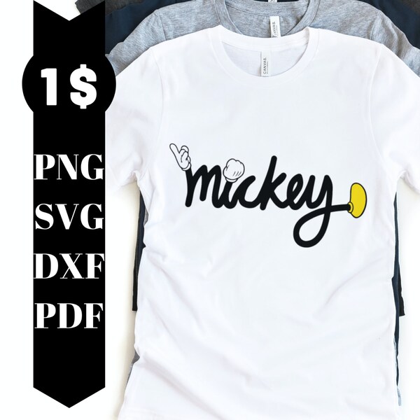 Mickey Word Art Svg - Etsy