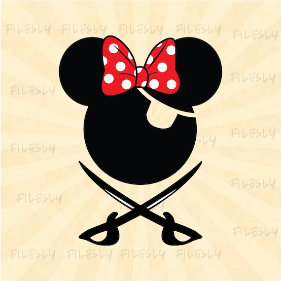 Minnie Pirate Svg Pirate Svg Mouse Svg Mouse Head Svg - Etsy