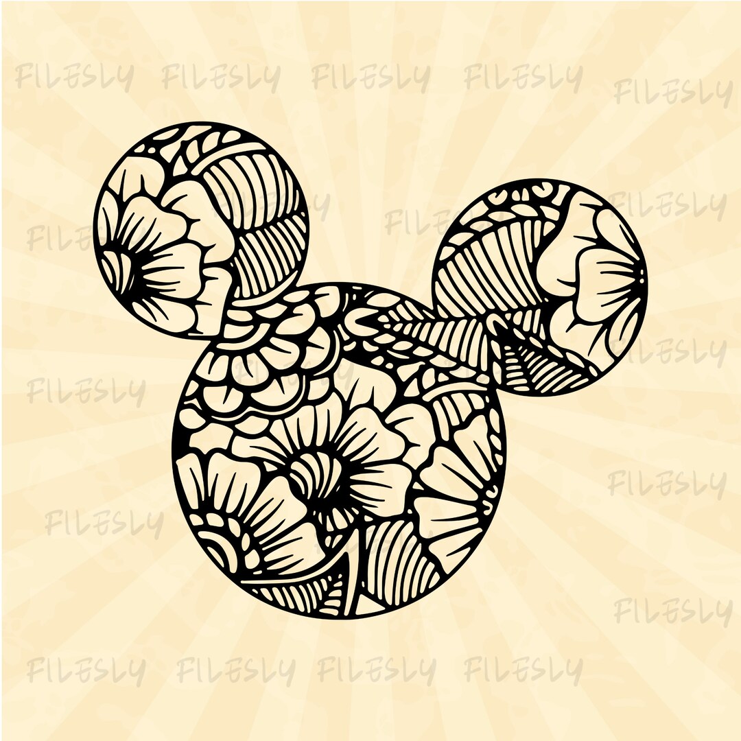 Mickey Mouse Svg Disney Mandala Svg Disney Zentangle Svg Etsy | My XXX ...