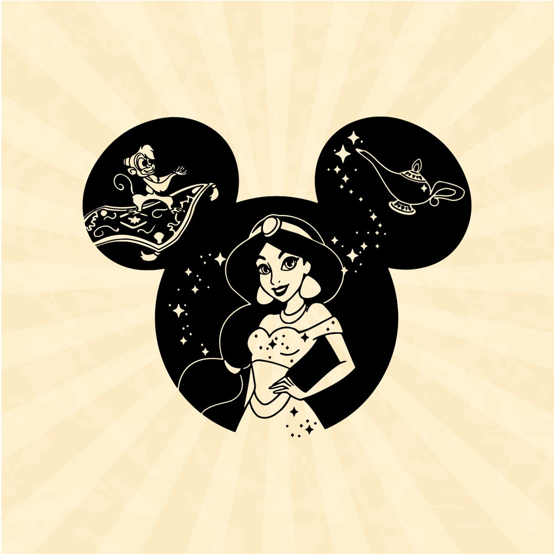 Princess Jasmine Svg, Disneyland Svg, Aladdin Svg, Vinyl Cut File, Svg ...