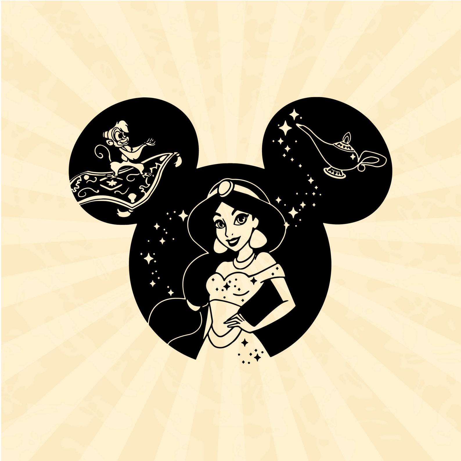 Princess Jasmine Svg Disneyland Svg Aladdin Svg Vinyl Cut - Etsy