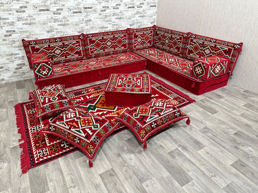 8thick L Shaped Arabic Style Sofa Living Room Seating Set,floor Seating ...
