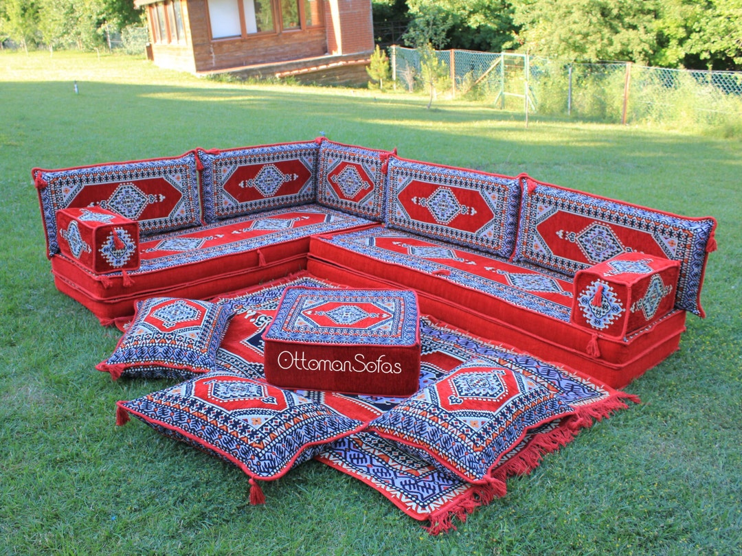 8'' L Shaped Arabic Floor Seating Sofa Set,l Shaped Bench,l Shaped ...