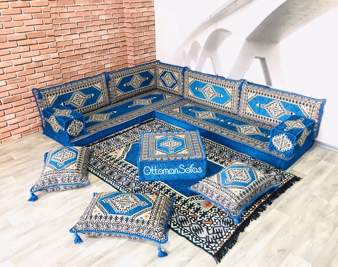 L Shaped Arabic Floor Seating Sofa Set,l Shaped Bench,l Shaped Corner ...
