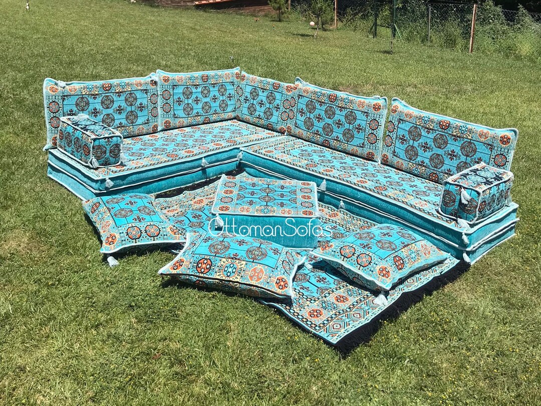 8'' L Shaped Arabic Floor Seating Sofa Set,l Shaped Bench,l Shaped ...