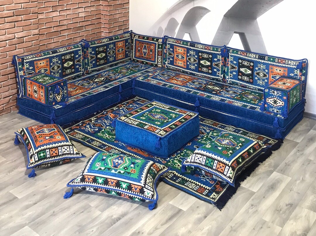 8'' L Shaped Arabic Floor Seating Sofa Set,l Shaped Bench,l Shaped ...