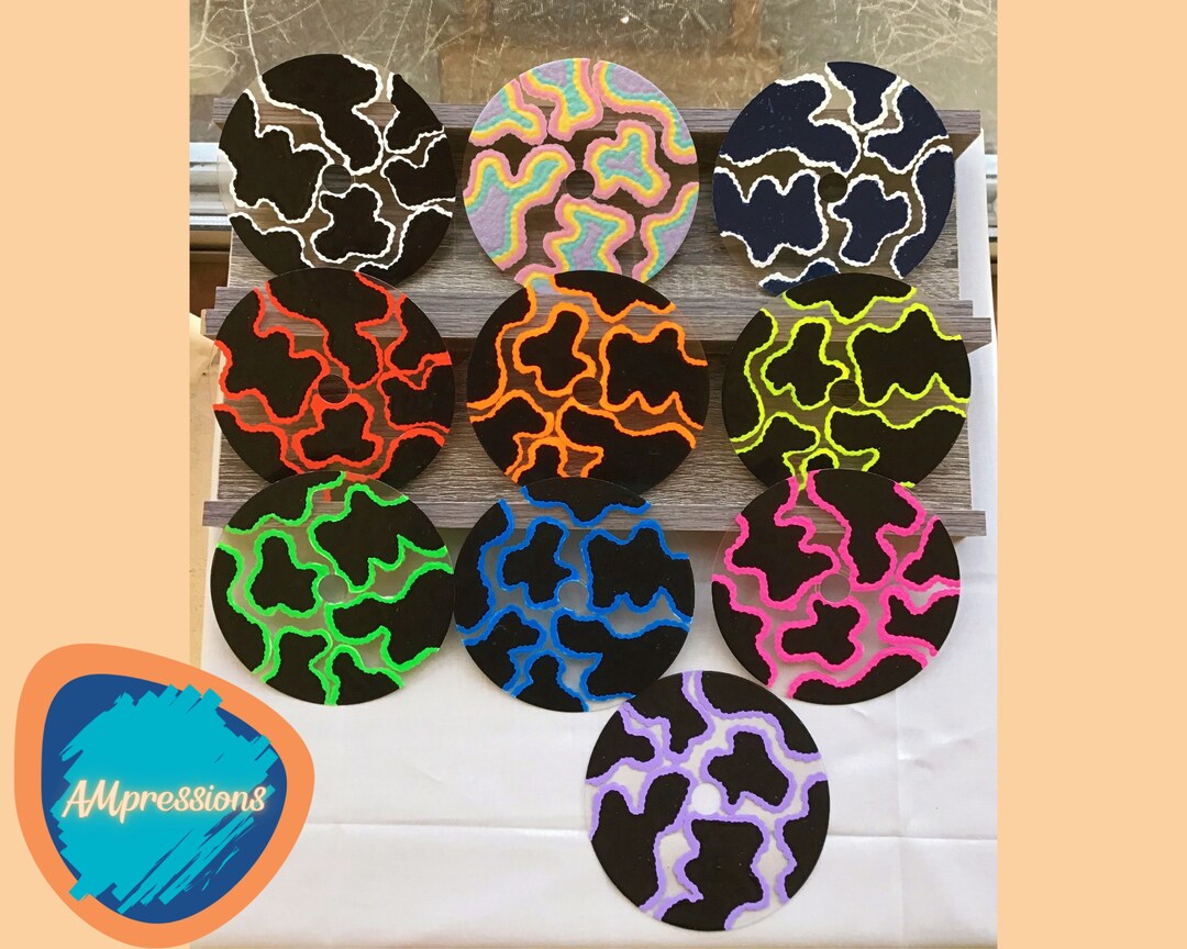 Cow Print Painted CD Wall Art: Hand-painted Ornaments - Etsy