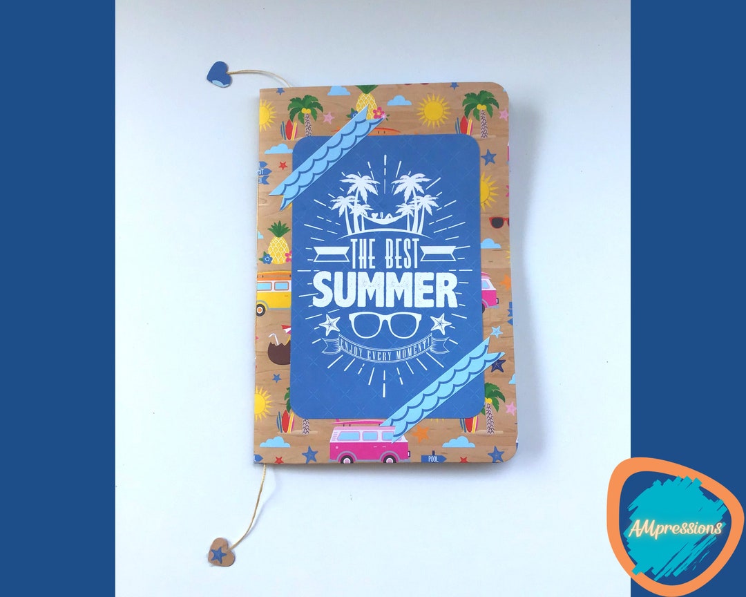 Summer Travel Journal: Hand Sewn Soft Cover Notebook With Pockets - Etsy