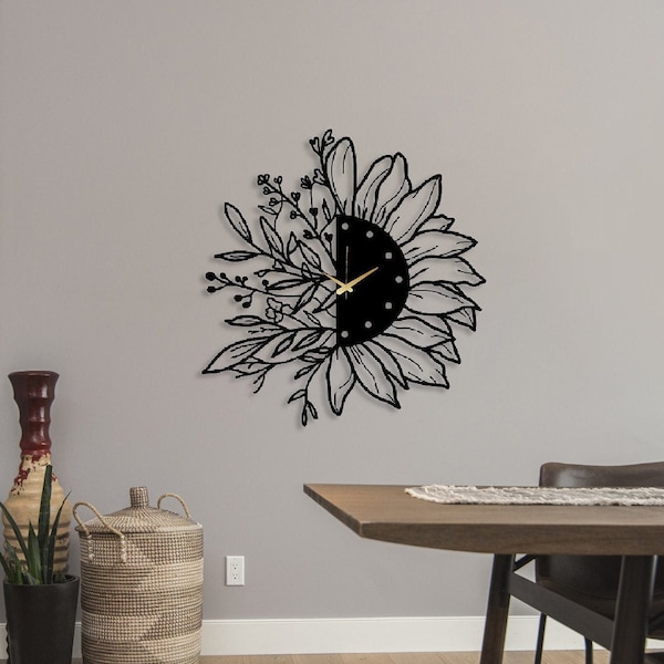 Sunflower Clock - Etsy