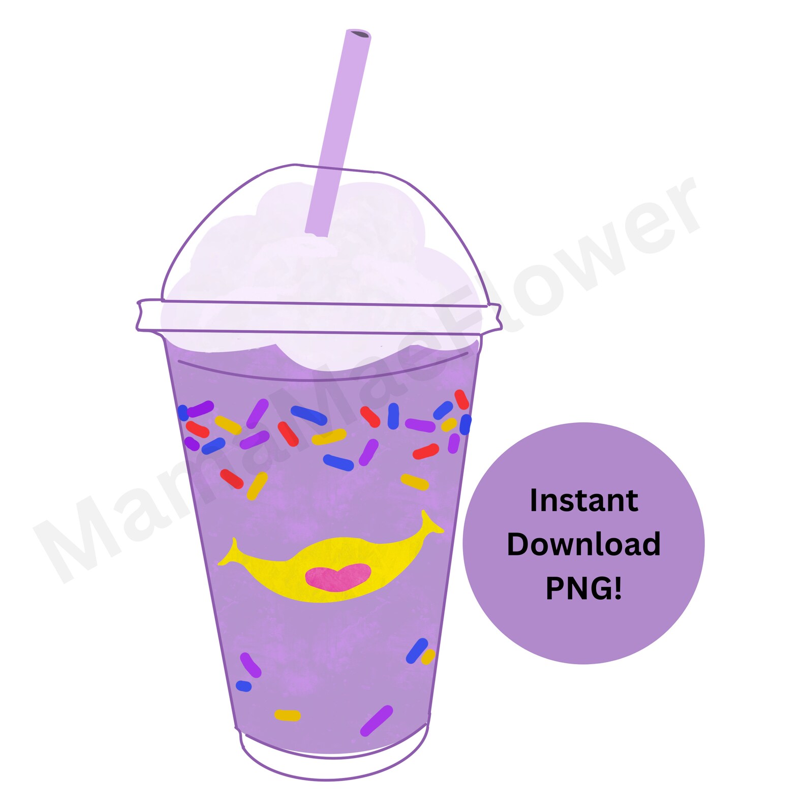 Grimace Birthday Shake PNG Instant Download - Etsy