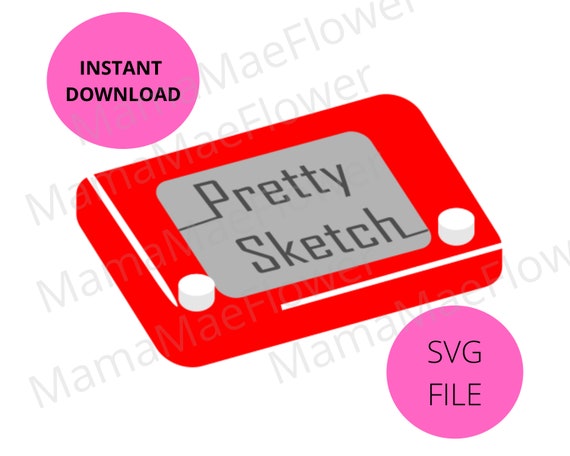 Pretty Sketch SVG Digital Download Cricut Design Etch Sketch - Etsy