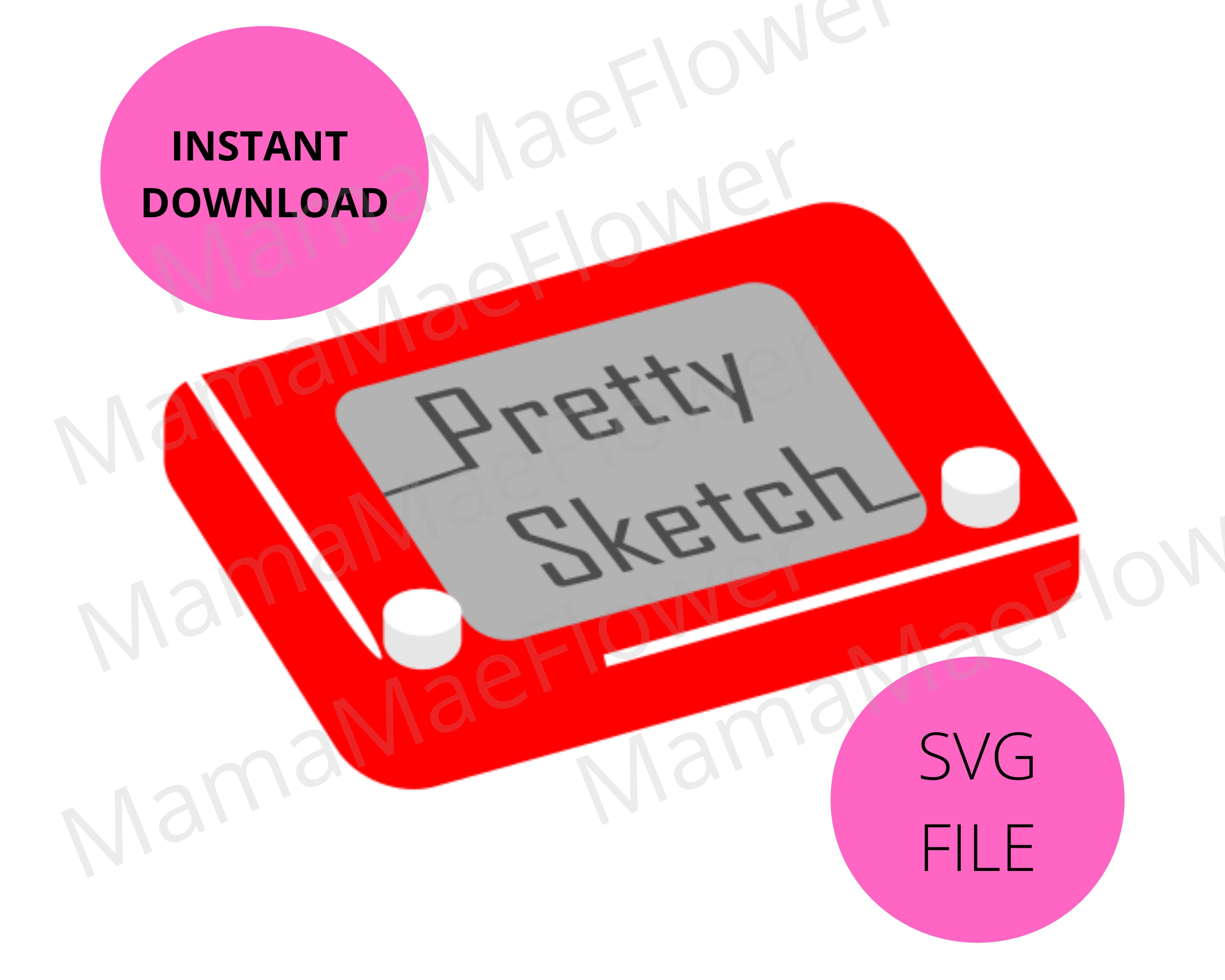 Pretty Sketch SVG Digital Download Cricut Design Etch Sketch - Etsy