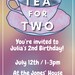 Tea for Two Invitation Editable Digital Download Tea Party - Etsy