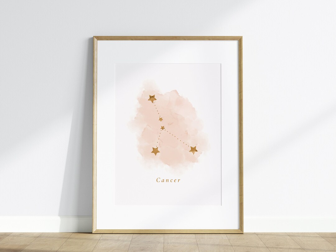 Zodiac | Star Sign Cancer Print, Instant Digital Download, Feminine ...
