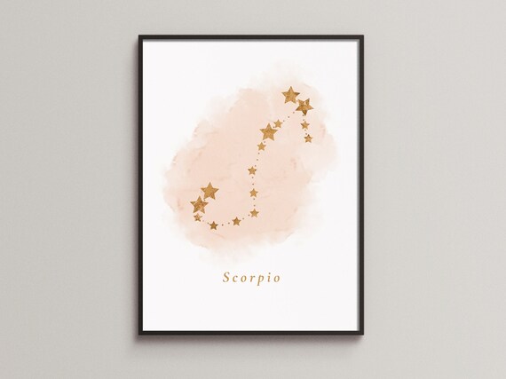 Zodiac Star Sign Scorpio Print Instant Digital Download - Etsy