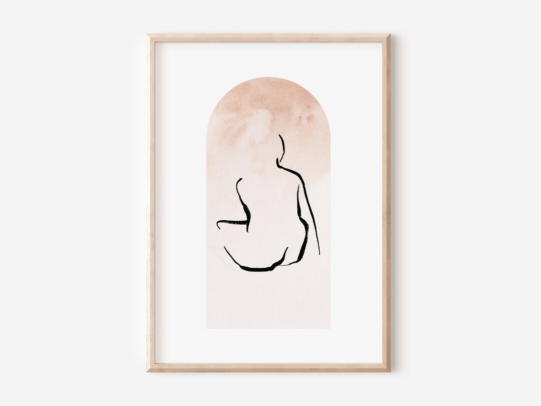 Abstract Female Form One Line Art Print Boho Femme Arch Wall - Etsy