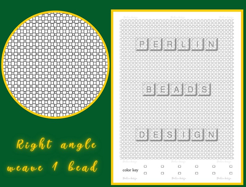 Set of Bead Patterns With a Right Angle Weave. Set of Graphic Paper for ...