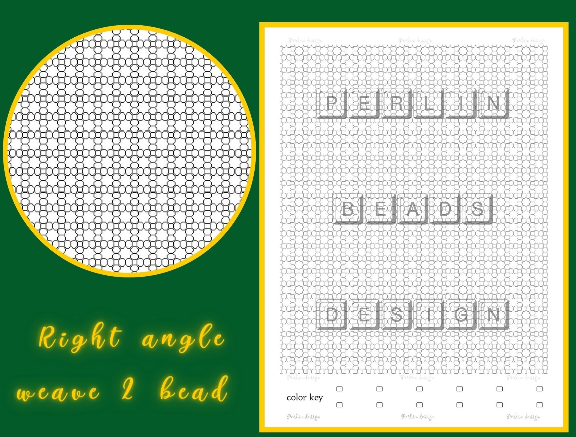 Set of Bead Patterns With a Right Angle Weave. Set of Graphic Paper for ...
