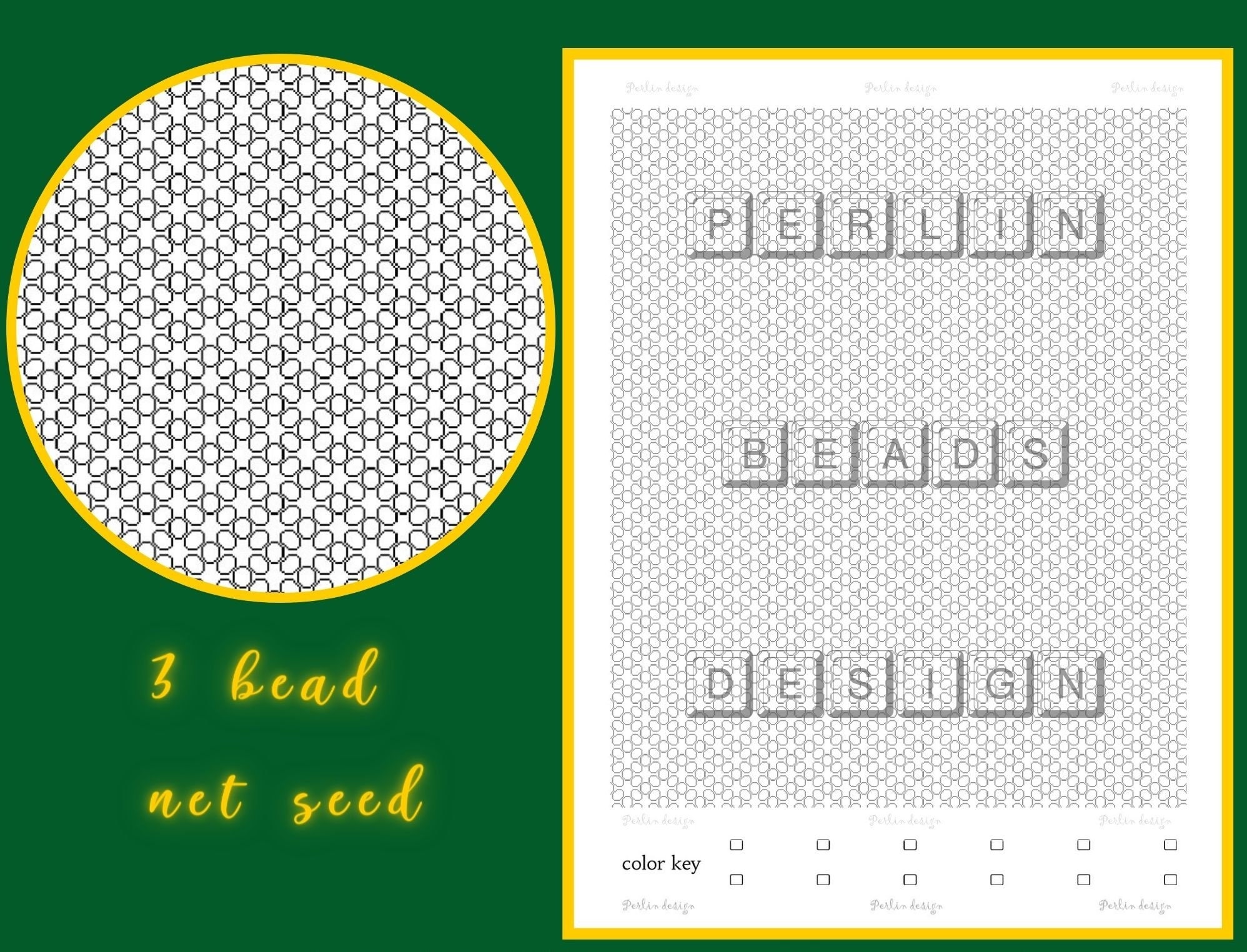 Bead Net Seed Pattern. Graphic Paper for Beading. Design Sheet. Bead ...
