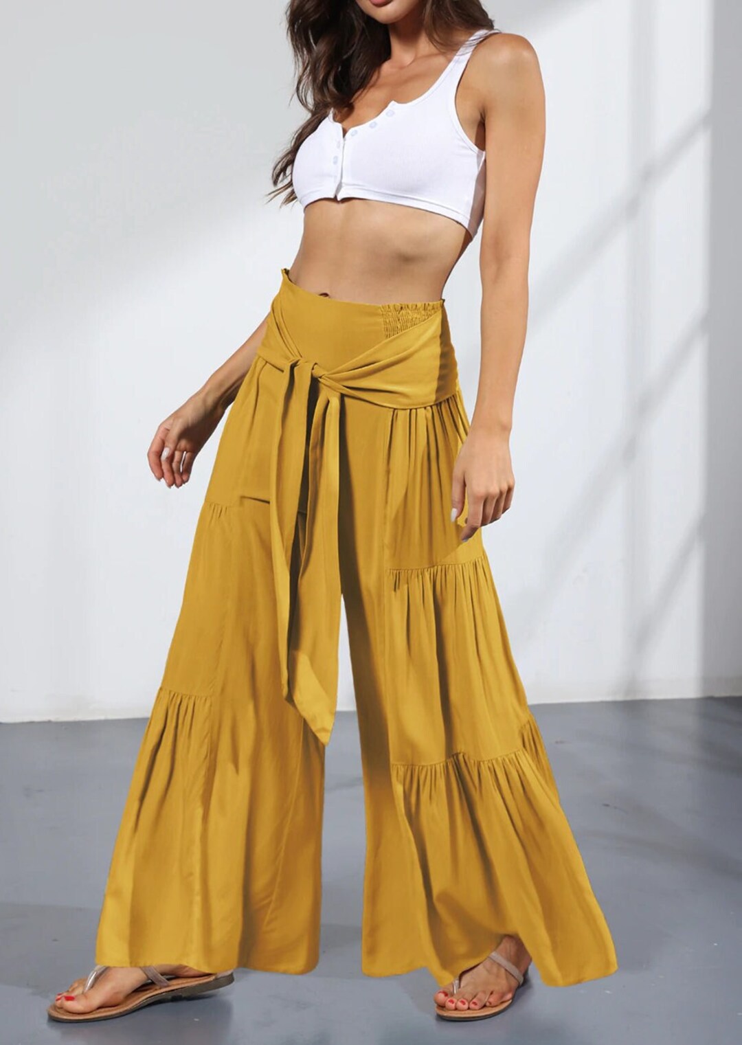 Boho Trousers Womens Wide Trousers Palazzo Trousers Etsy