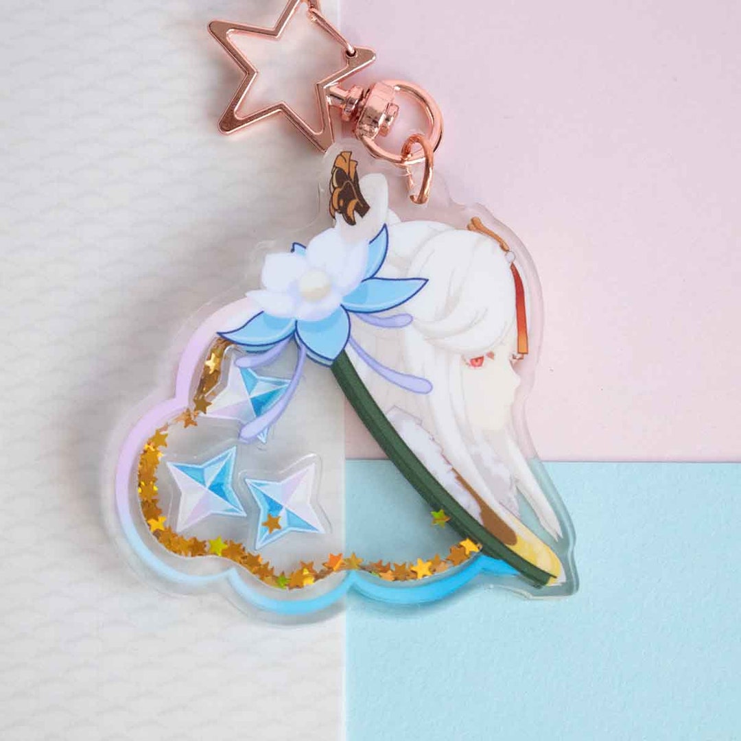 Genshin Impact Ningguang Shaker Keychain Shakable Primogems Inside ...