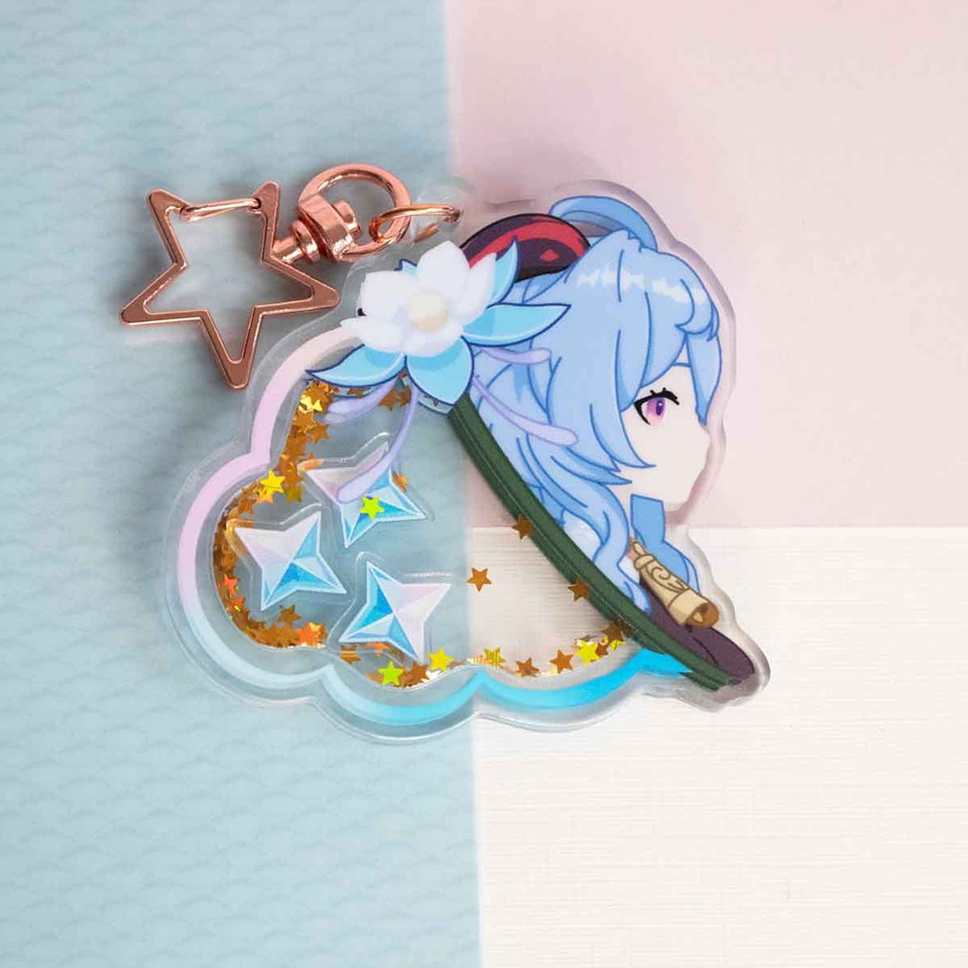 Genshin Impact Ganyu Shaker Keychain Shakable Primogems Inside - Etsy UK