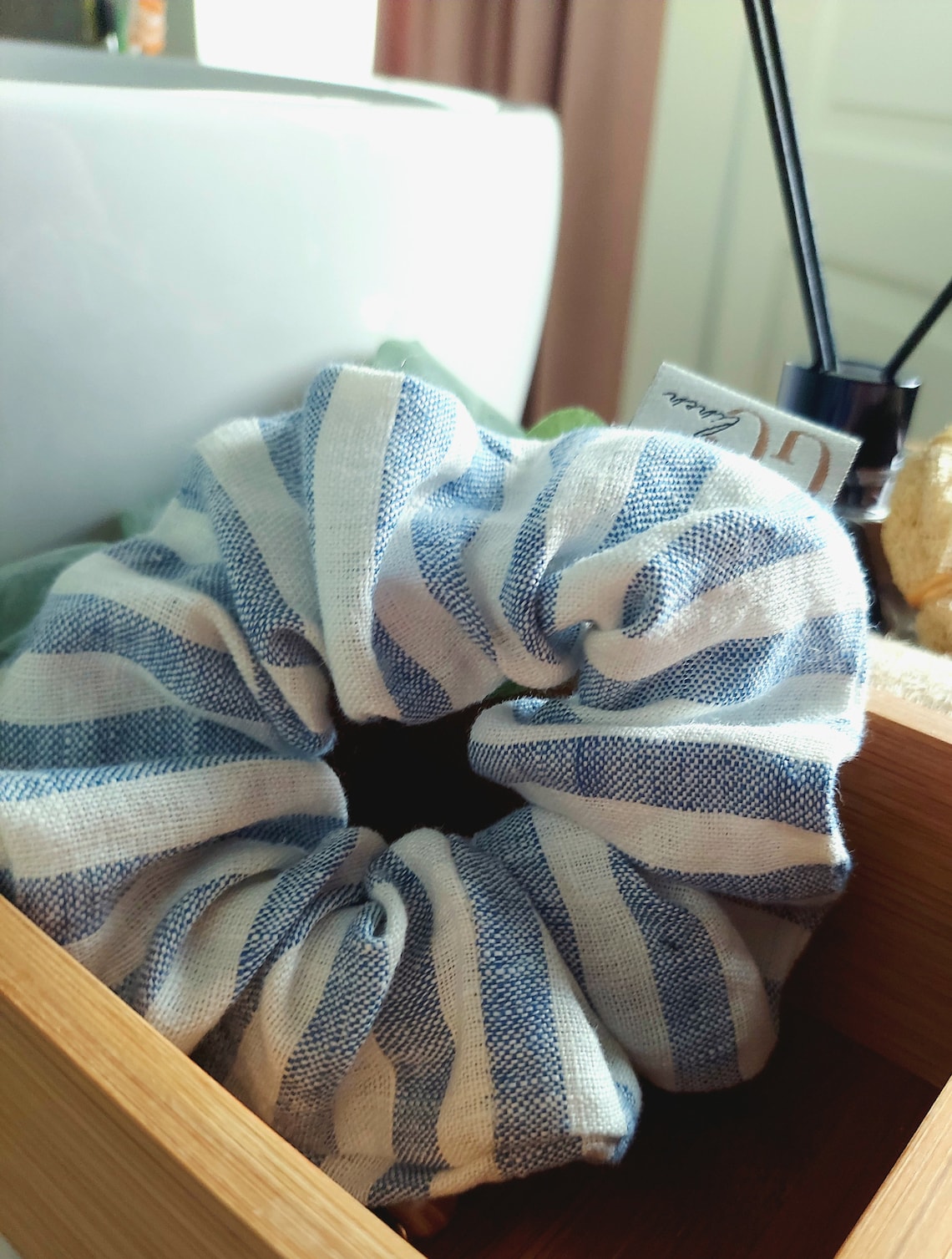 Linen Fabric Scrunchie Oversized Scrunchies Minimalist XXL Scrunchie ...