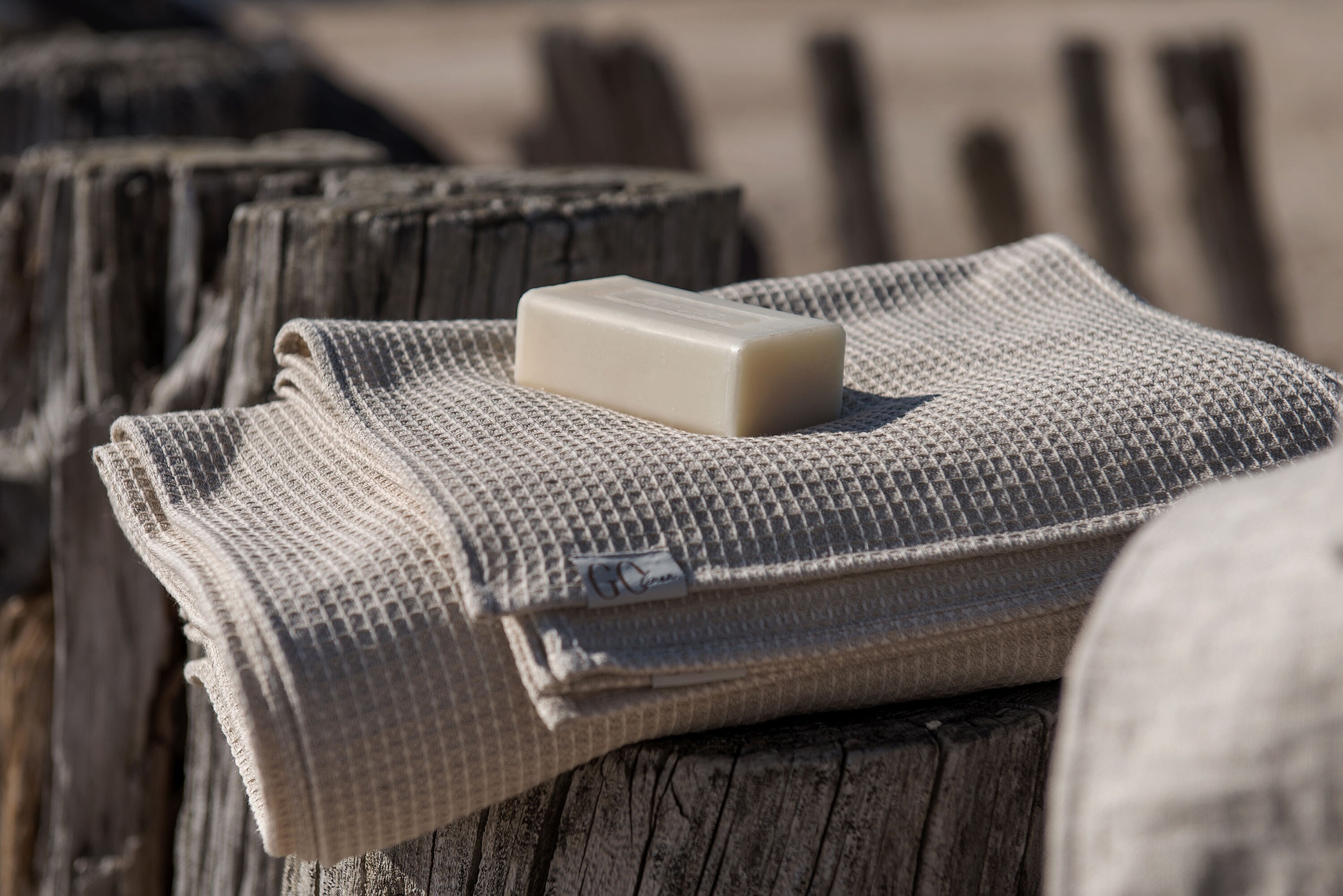 Linen Hand Towel With Loop Waffle Bath Towel Organic Linen Towels ...